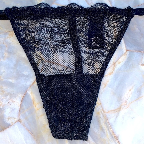 Victoria's Secret | Intimates & Sleepwear | Black Lace Vstring Very ...